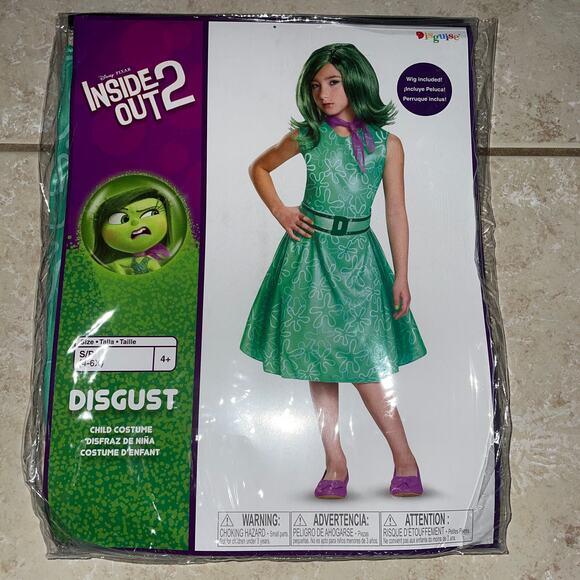 Disguise | Costumes | Girls Disney Pixar Inside Out 2 Disgust Dress ...